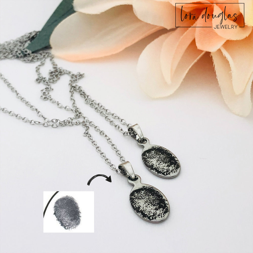 Fingerprint Jewelry, Engrave Your Fingerprint | Lora Douglas Jewelry