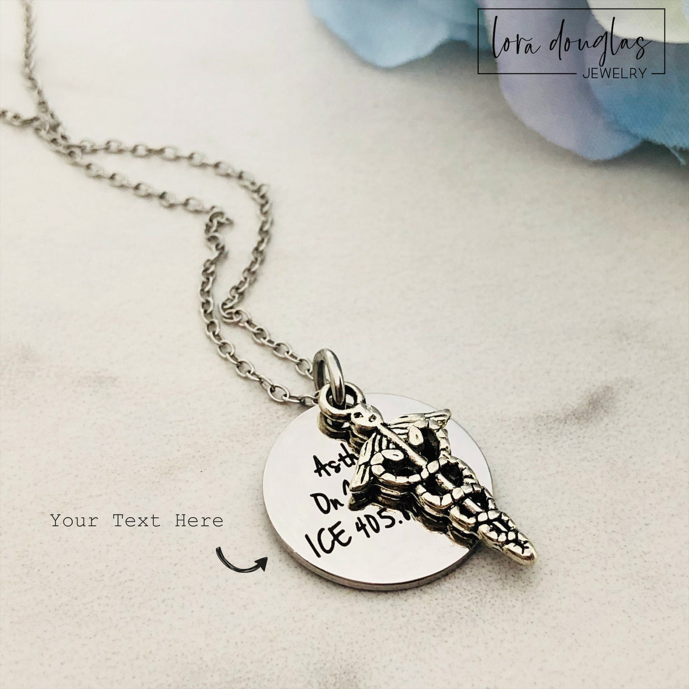 Medical Alert Necklace | Personalized Medical Alert Jewelry | Lora ...