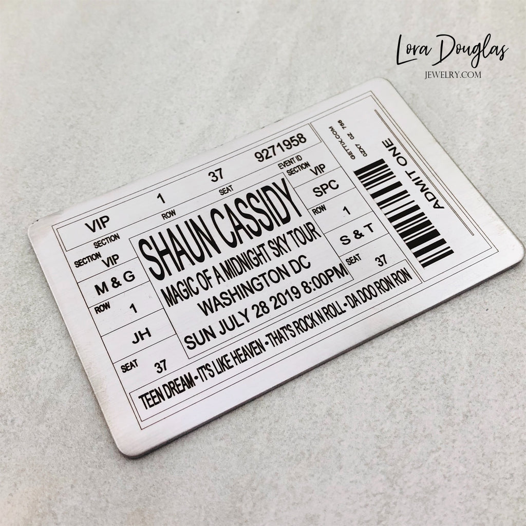 Metal Concert Tickets | Create a wallet card or shadowbox insert with ...