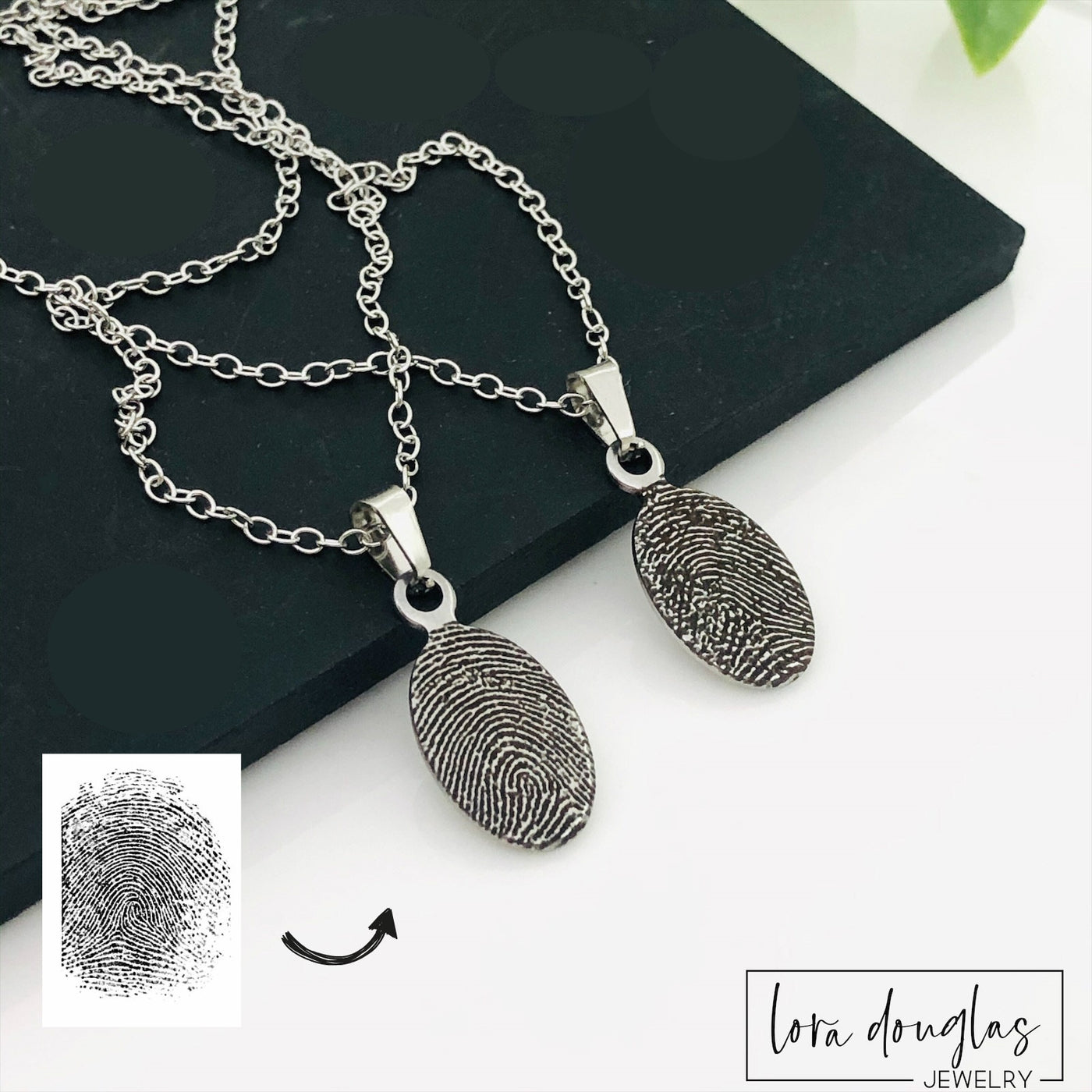 Fingerprint Jewelry, Engrave Your Fingerprint | Lora Douglas Jewelry
